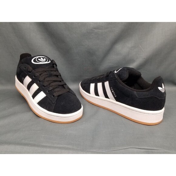 adidas | Shoes | Adidas Campus 0s J Sneakers Suede Black White Gum Boys ...